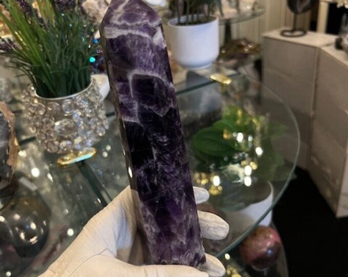 Dremy Amethyst, Point, Pilar, Tower, Amethyst, Healing Crystal, Home ...