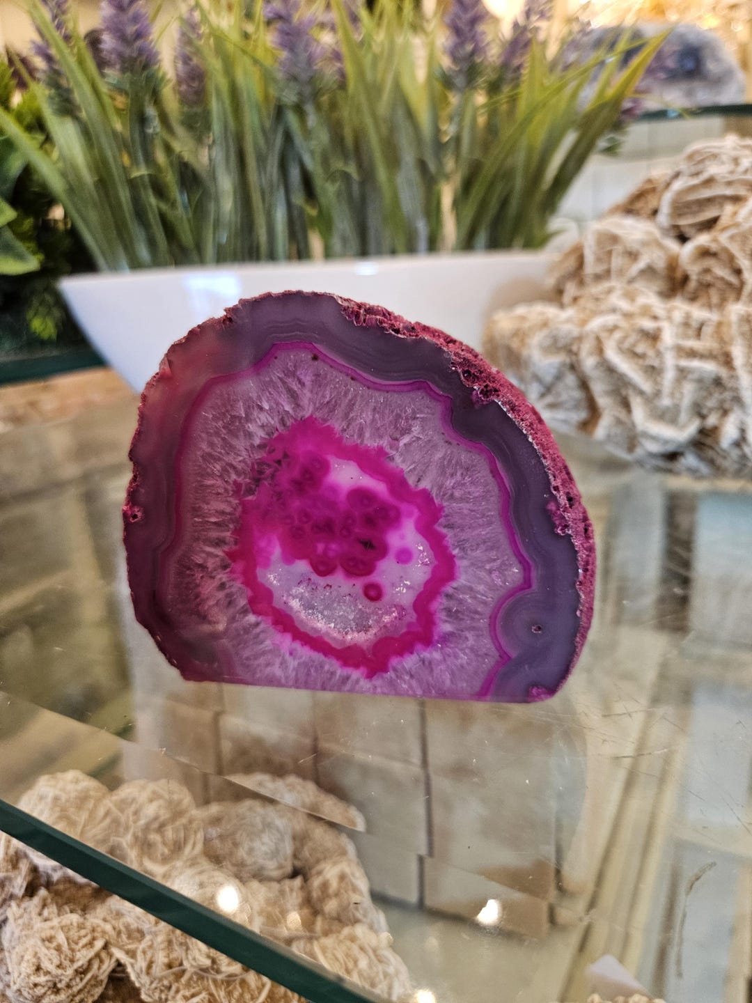 Pink Agate, Agate Slab, Pink Agate Slice, Agate, Agate Slice, Healing ...