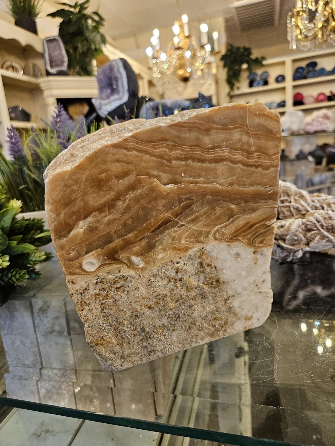 Yellow Calcite, Calcite Slab, Polished, Raw, Healing Crystal, Home ...