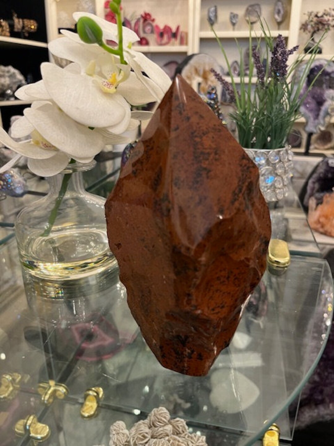 Obsidian, Mahogany Obsidian, Point, Healing Crystal, Home Decor, Gift 3 ...