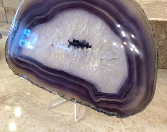 White Geode Slice - Etsy