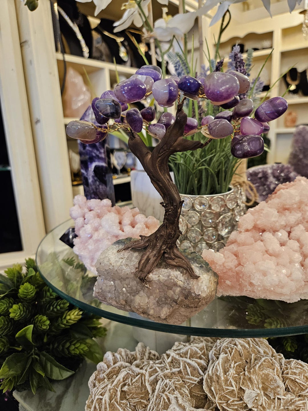 Purple Agate Tree, Tree of Life, Healing Crystal, Home Decor, Gift (51 ...