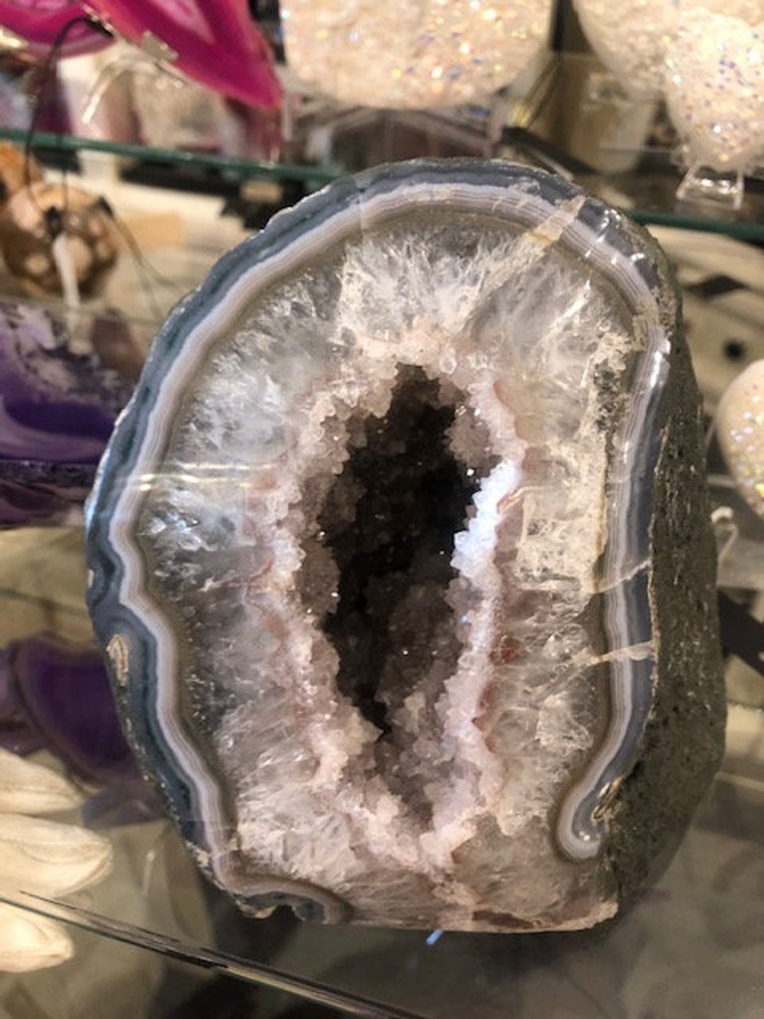 Amethyst Geode, Lavender Crystal, Lavender Amethyst, Healing Crystal ...
