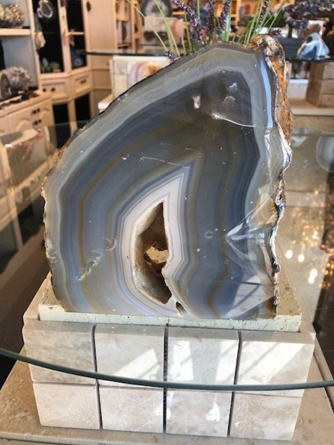 Beautiful Agate Slab, Healing Stone, Home Decor, Gift (155) - Etsy