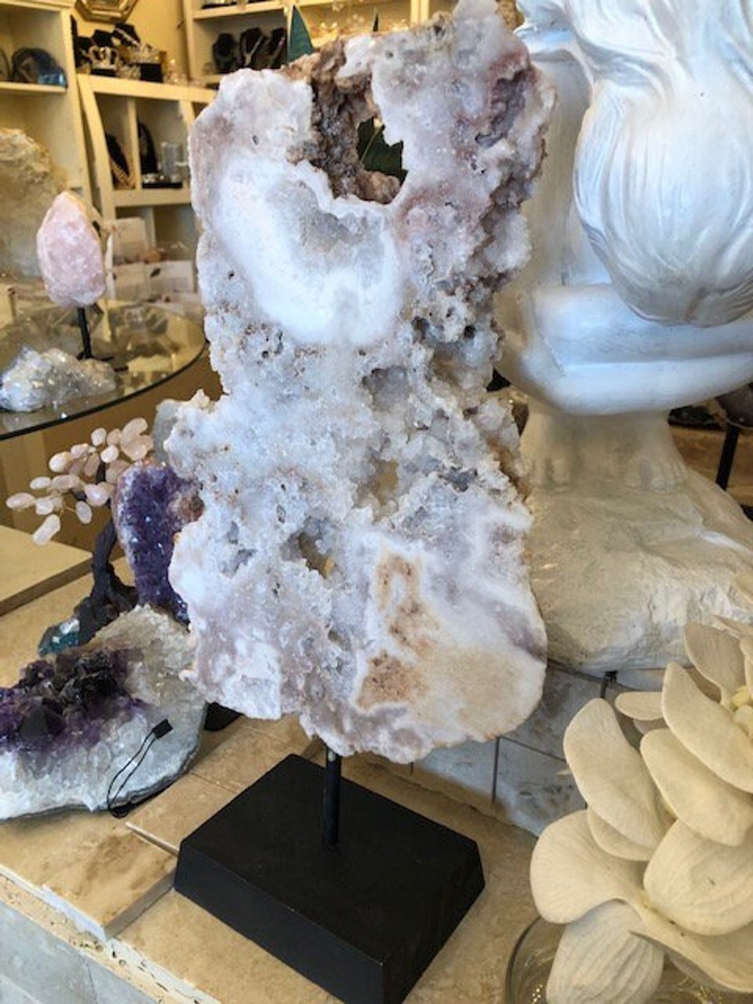 Pink Amethyst, Slab, Healing Crystal, Home Decor, Gift 2/23-45 - Etsy