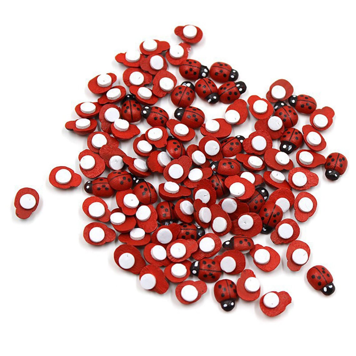 Mini Wooden Ladybugs 100 Pieces - Etsy