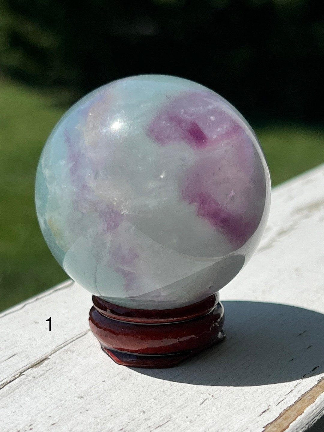 Watermelon Fluorite Spheres, Pale Blue and Purple Fluorite Spheres - Etsy