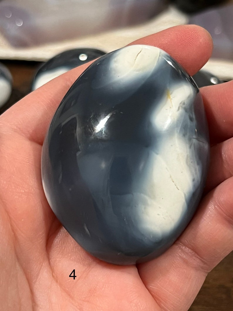 Orca Agate Palm Stones// Forgiveness Stone - Etsy