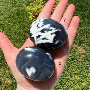 Orca Agate Palm Stones// Forgiveness Stone - Etsy