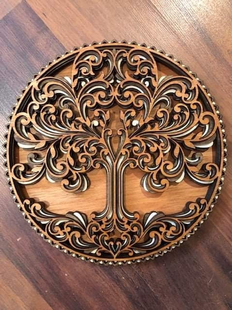 Multilayer Wood Art: Fancy Flowing Tree Wood Wall Decor Wall - Etsy