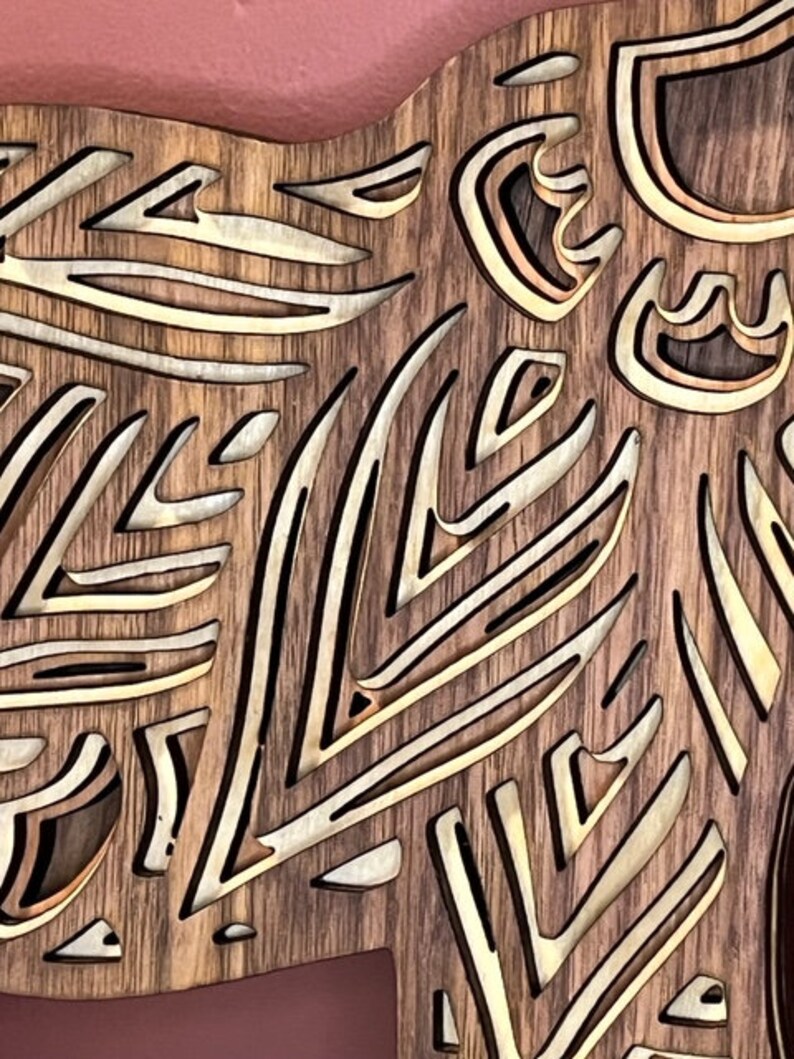 Multilayer Wood Wall Art: Trumpeting Elephant Wood Wall Decor - Etsy