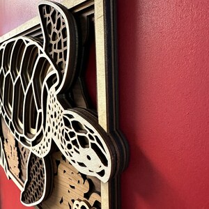 Multilayer Wood Art: Sea Turtle Scene Wood Wall Decor, Wall Art, Sign ...