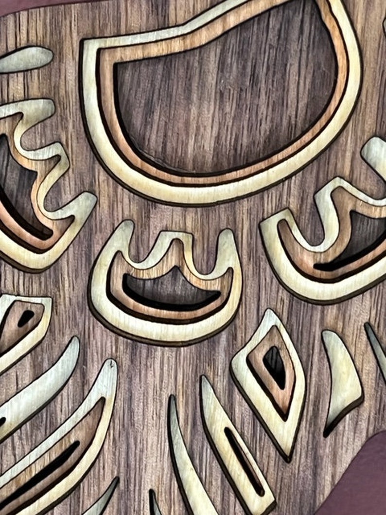 Multilayer Wood Wall Art: Trumpeting Elephant Wood Wall Decor - Etsy