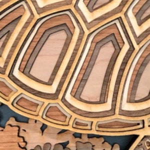 Multilayer Wood Art: Sea Turtle Scene Wood Wall Decor Wall - Etsy