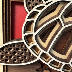 Multilayer Wood Art: Sea Turtle Scene Wood Wall Decor, Wall Art, Sign ...