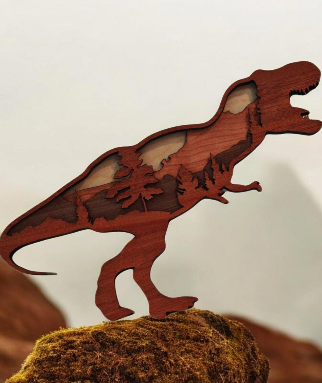 Tyrannosaurus Rex (17lx10h), T-rex Wood Wall Decor, Wall Art, Sign ...