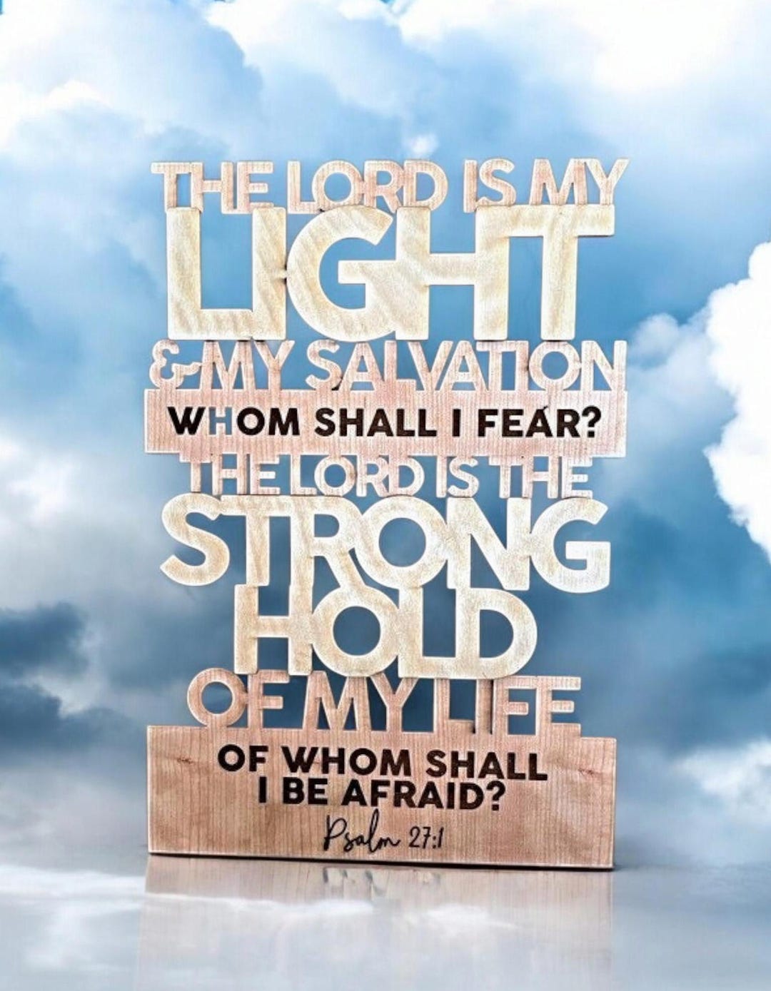 Psalm 27:1 Wood Decor, the Lord is My Light and Salvation, Church Sign ...