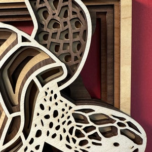 Multilayer Wood Art: Sea Turtle Scene Wood Wall Decor, Wall Art, Sign ...