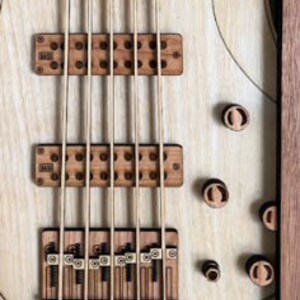 Multilayer Wood Bass Guitar Art: Unique Wall Decor - Etsy