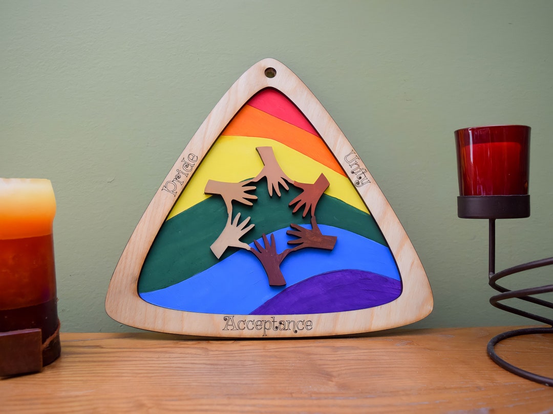 Pride, Unity, Acceptance LGBTQ+ Wood Wall Decor, Wall Art, Sign, Wall ...