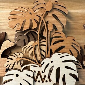 Multilayer Wood Artl Potted Plants, Wall Hanging, Wall Sign, Nature Art ...