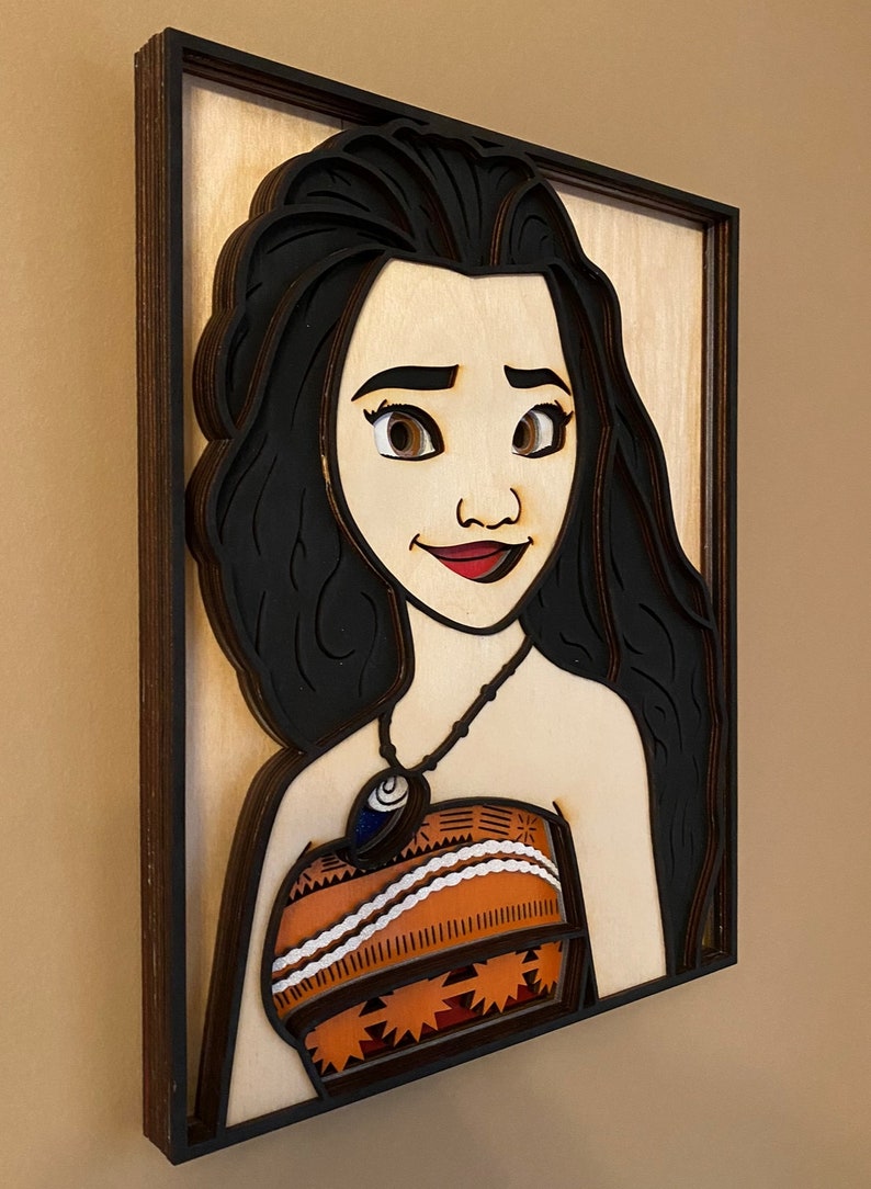 3-D Wood Wall Decor Moana Mandala Multilayer Art - Etsy