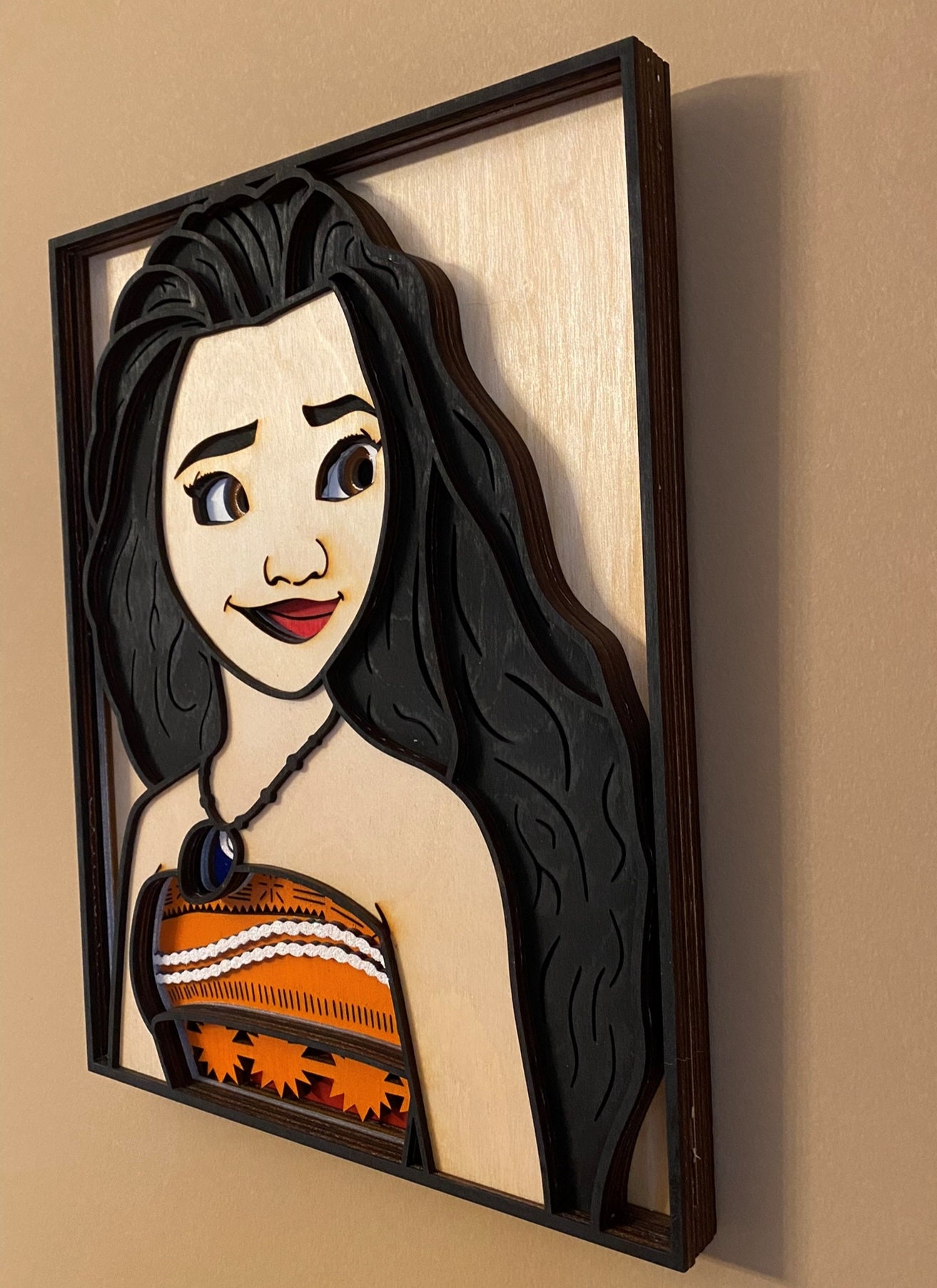 3-D Wood Wall Decor Moana Mandala Multilayer Art - Etsy