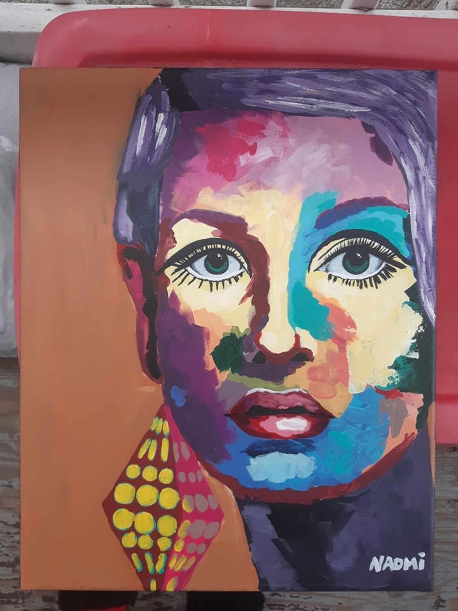 Face of the 60s - Twiggy Acrylic Painting - Etsy