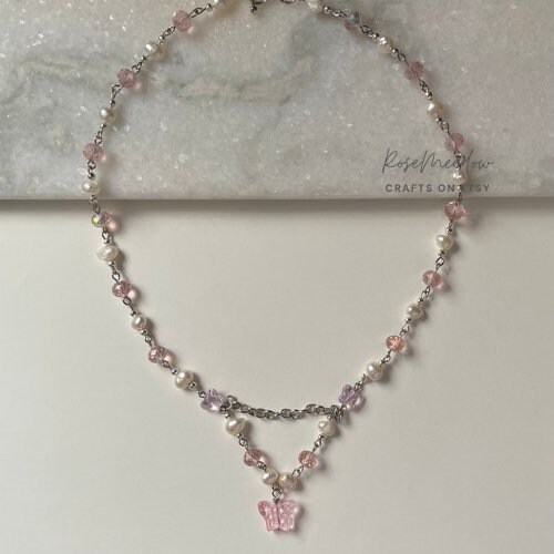 Butterfly Necklace - Etsy