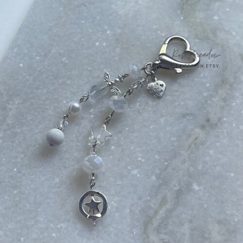 Angel Pearl Keychain - Etsy
