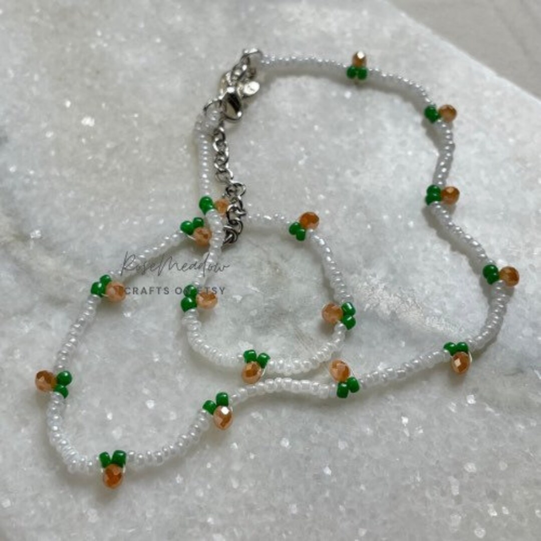 Peach Necklace - Etsy