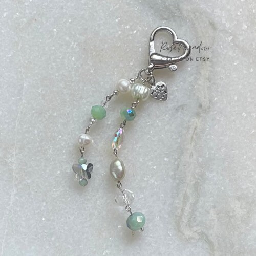 Angel Pearl Keychain - Etsy