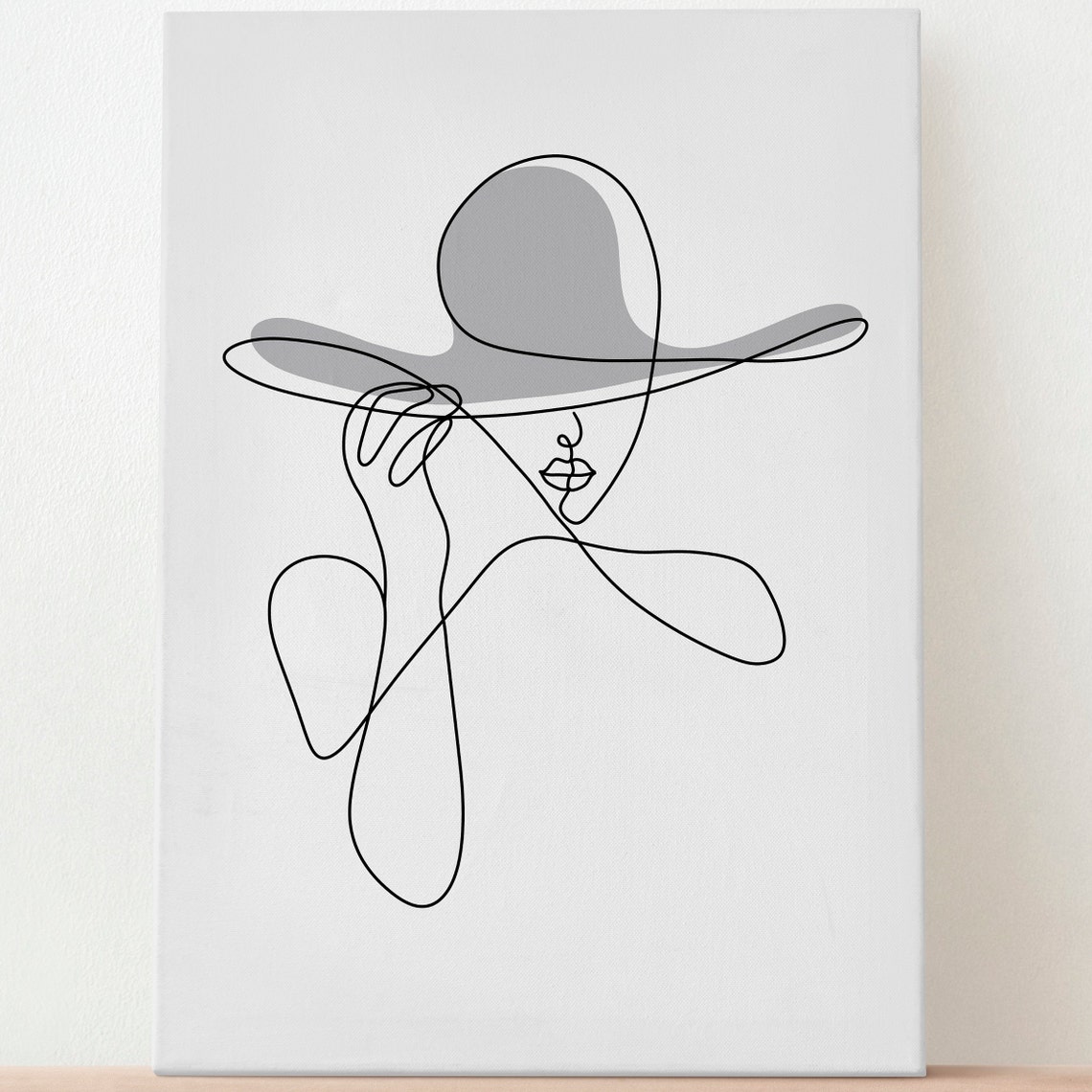 Modern Fashion Female Art | Line Drawing Wall Print | Printable ...