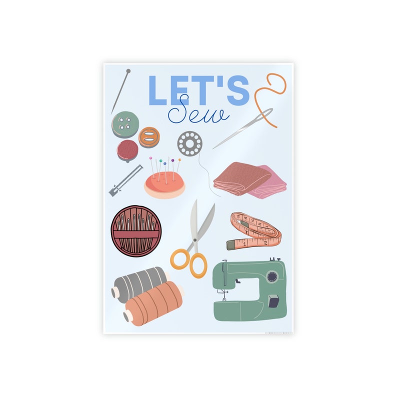 Let's Sew Poster for FCS Classroom - Etsy