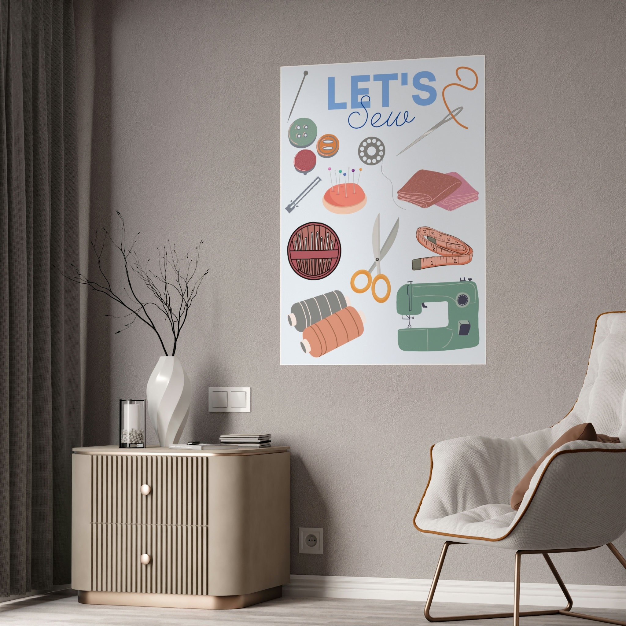 Let's Sew Poster for FCS Classroom - Etsy