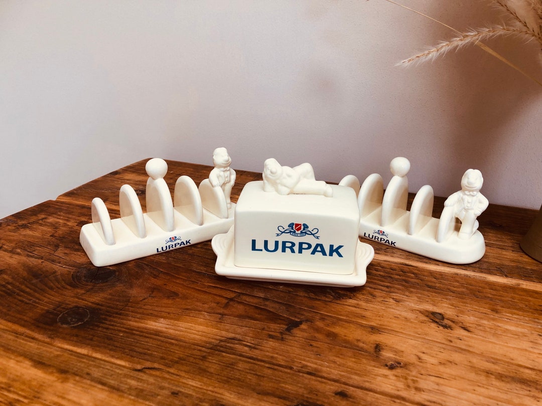 Official Vintage Lurpack Ceramic Butter Dish and Toast Racks ...