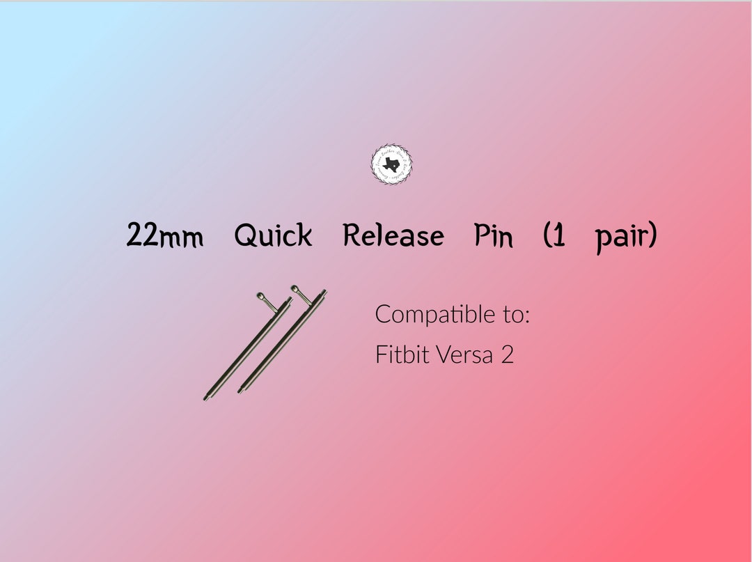 22mm Quick Release Spring Bar Pins for Fitbit Versa 2 Connector - Etsy