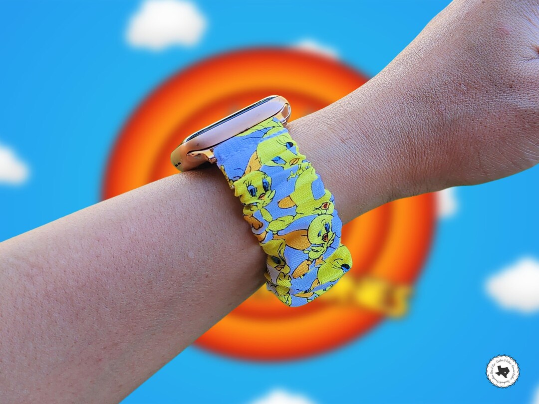 Looney Tunes Scrunchies Watch Band for Apple Watch, Fitbit Versa Sense ...