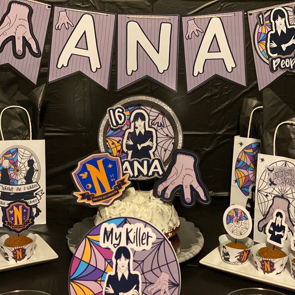 Wednesday Addams Party Banner - Etsy