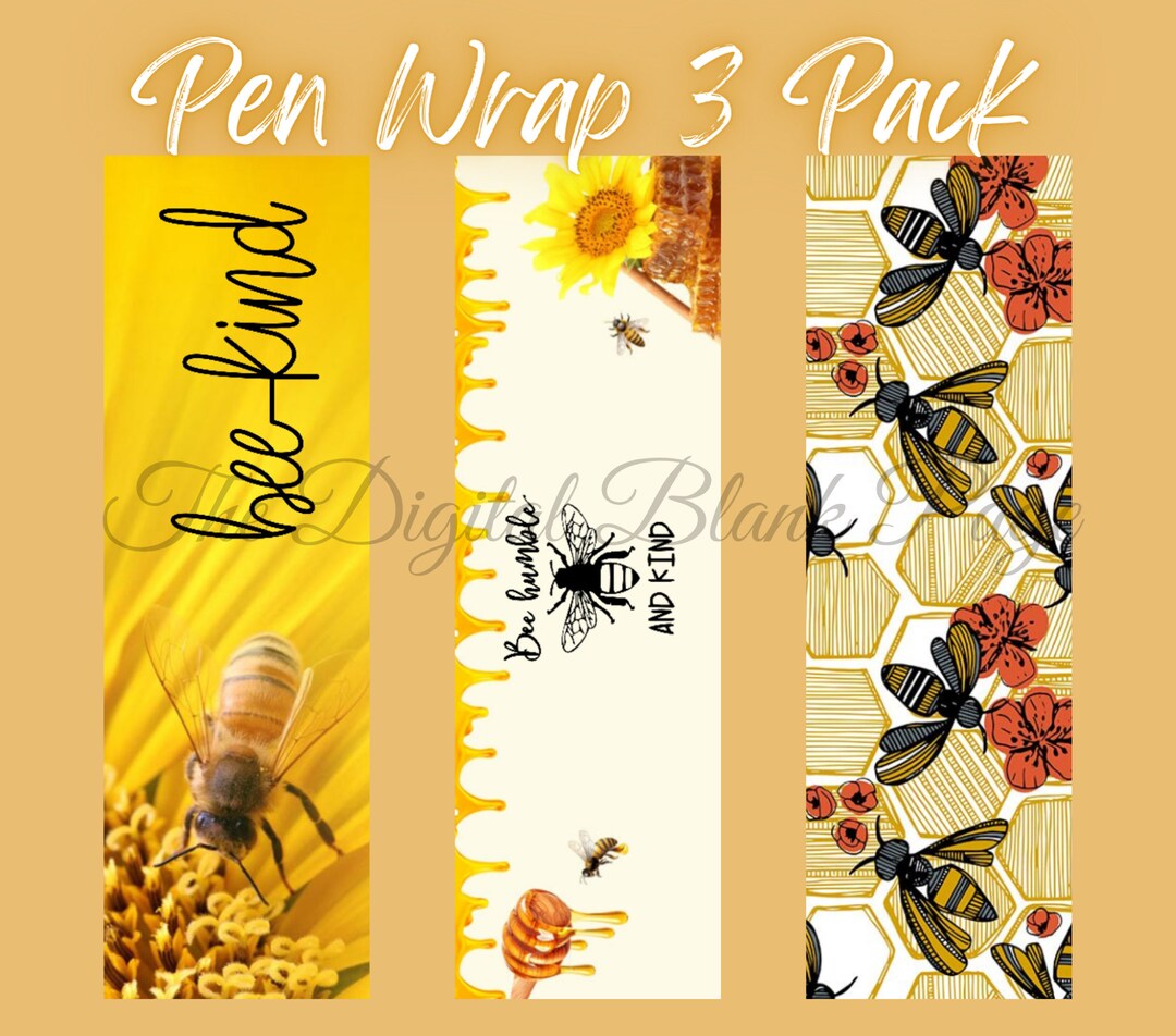 Bumble Bee Pen Wrap Set, Honey Drip, Epoxy Ink Joy Pen, Sublimation ...
