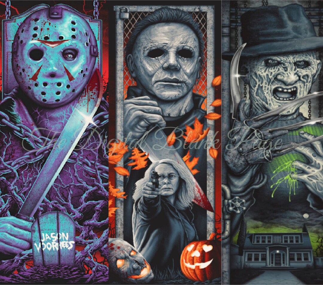 Slashers, Killer Crew, Halloween Wrap, Michael, Freddie, Jason, Digital ...