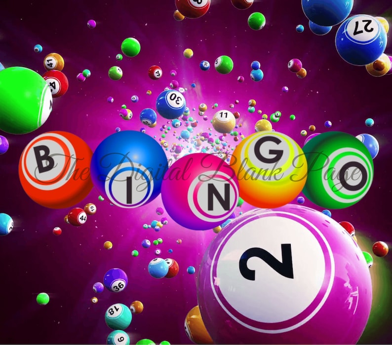 Purple Bingo Tumbler, Flying BINGO Balls, 20oz Skinny Tumbler Wrap, Digital PNG File, Instant ...