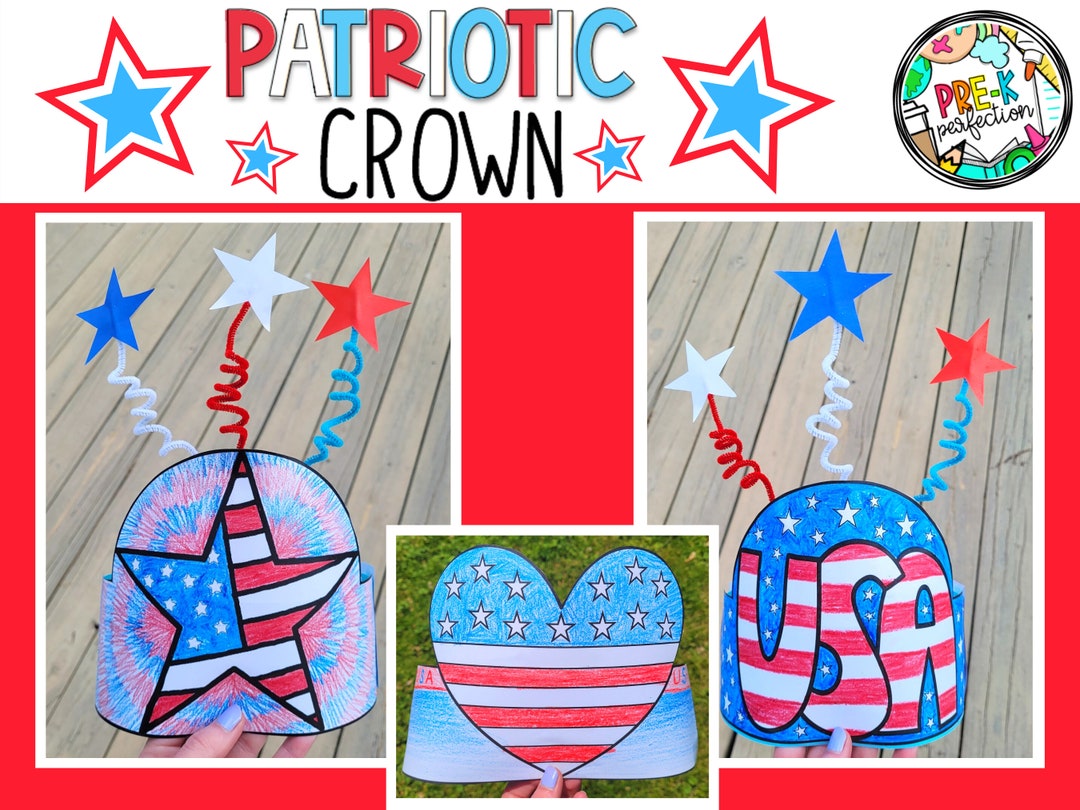 American Flag Crown | Memorial Day, Fourth of July | Patriotic Crowns ...