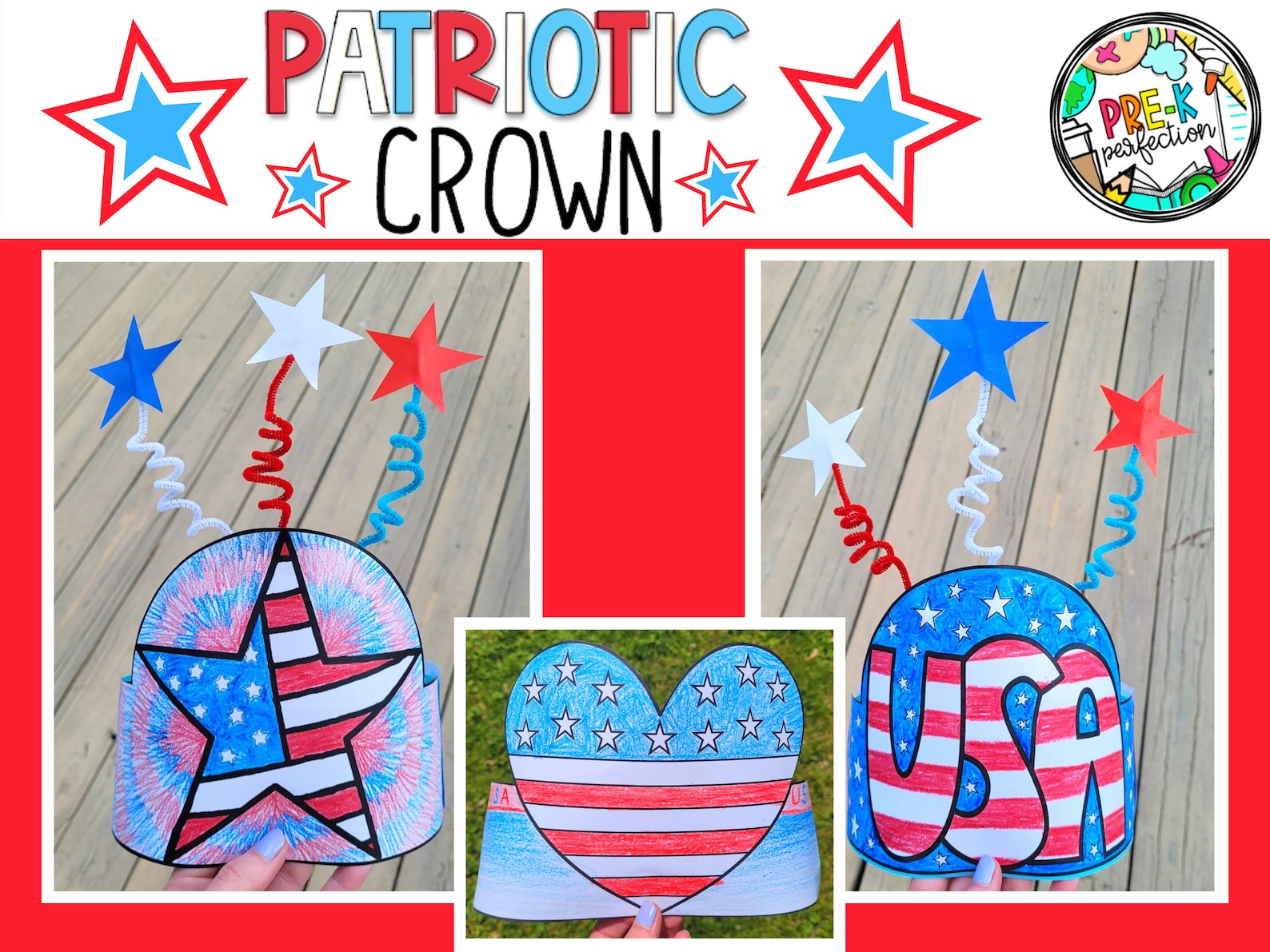 American Flag Crown | Memorial Day, Fourth of July | Patriotic Crowns ...