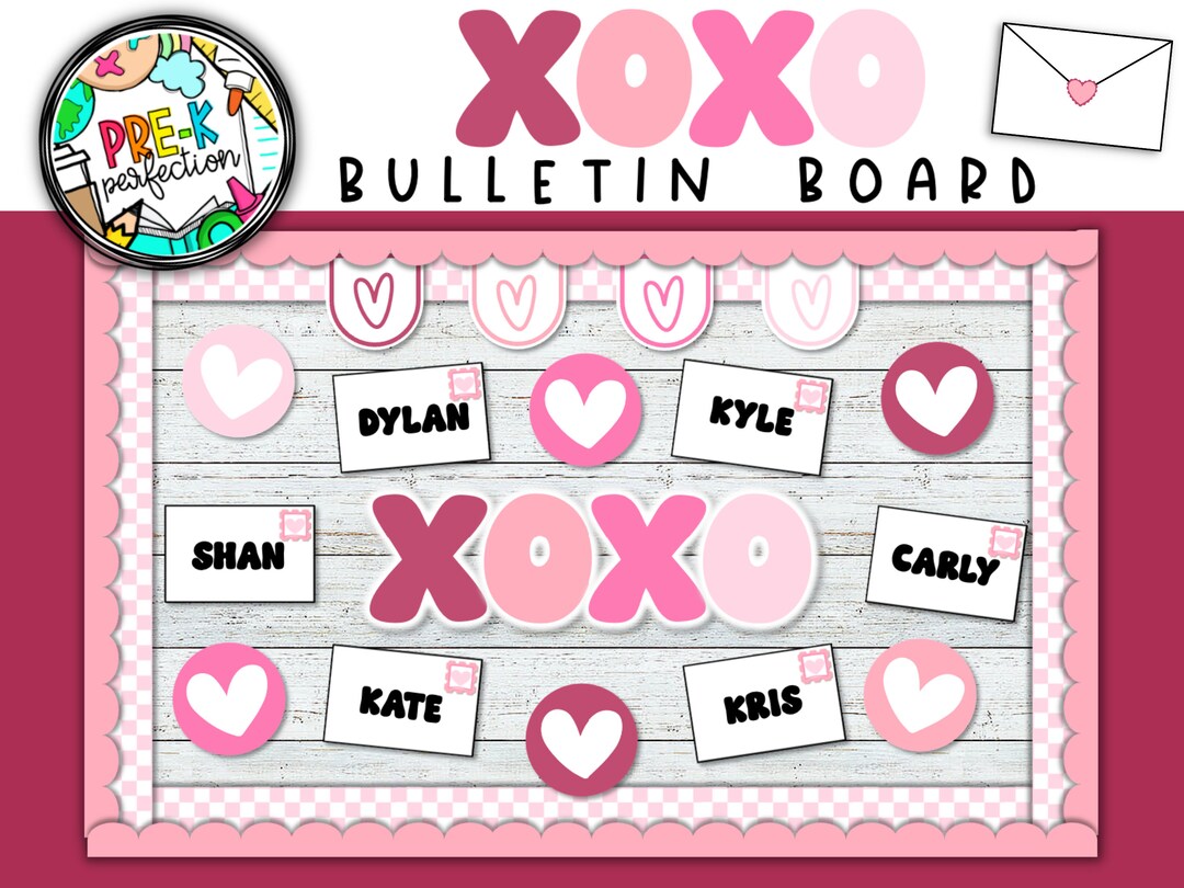 XOXO Bulletin Board | Valentine's Day Bulletin Board | Valentine's Day ...