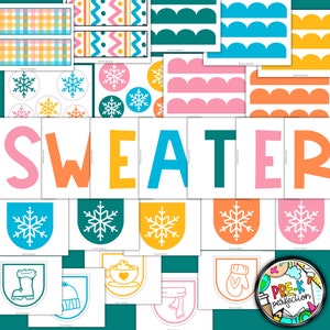 Warm Winter Wishes Bulletin Board | Winter Sweater Bulletin Board - Etsy