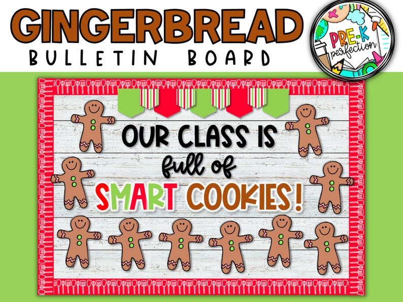 Gingerbread Men Christmas Bulletin Board Kit (digital Download) - Etsy ...