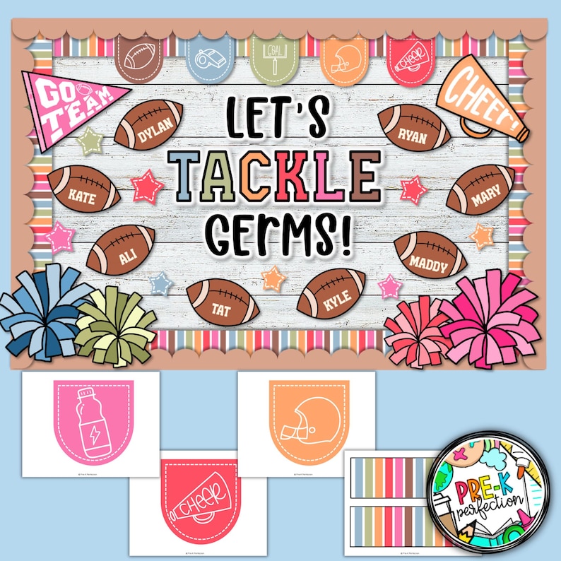 Football Health Bulletin Board Kit: Classroom Decor (digital Download ...