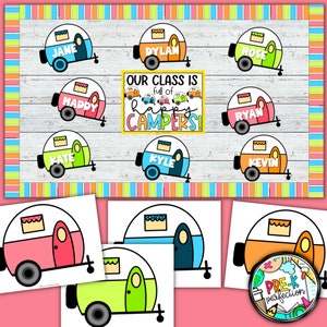 Vintage Camper Summer Bulletin Board | Camping Bulletin Board | Digital ...
