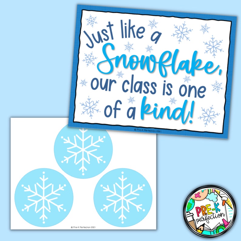 Snowflake Bulletin Board Winter Bulletin Board Snowy Day - Etsy